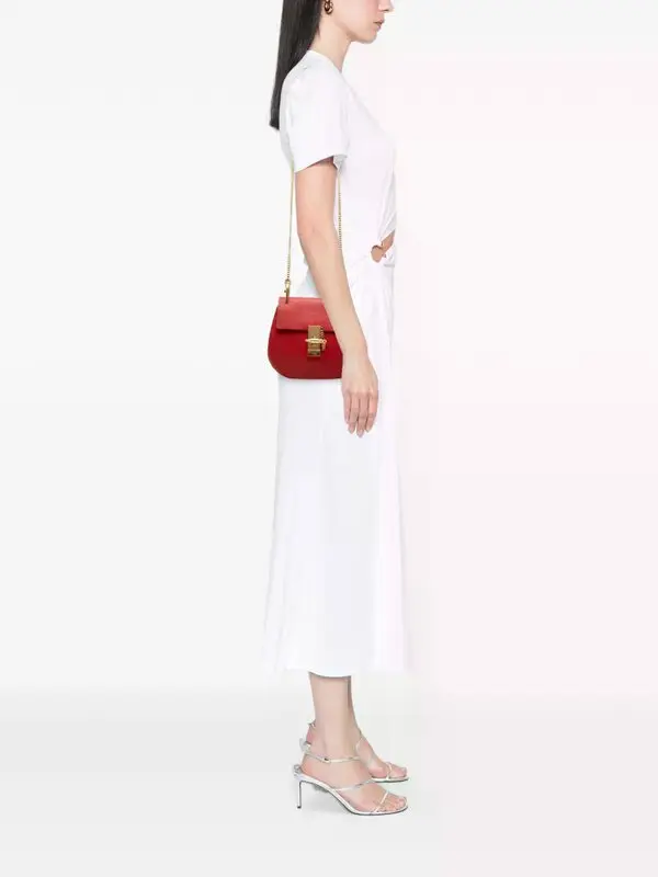 Chloé 2016 Small Leather Drew Crossbody Bag - Red