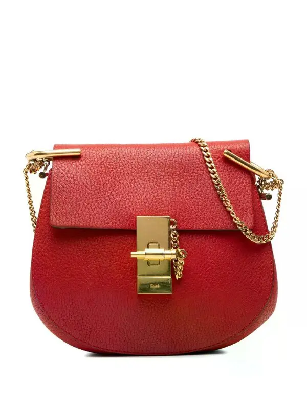 Chloé Drew Small Leather Bag - Red