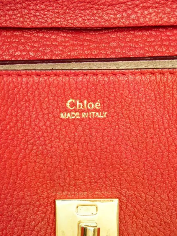 Chloé Drew Small Leather Bag - Red