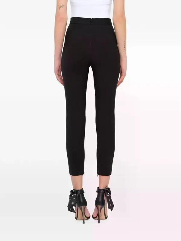 Alexander McQueen Cropped Zipped-hem Trousers