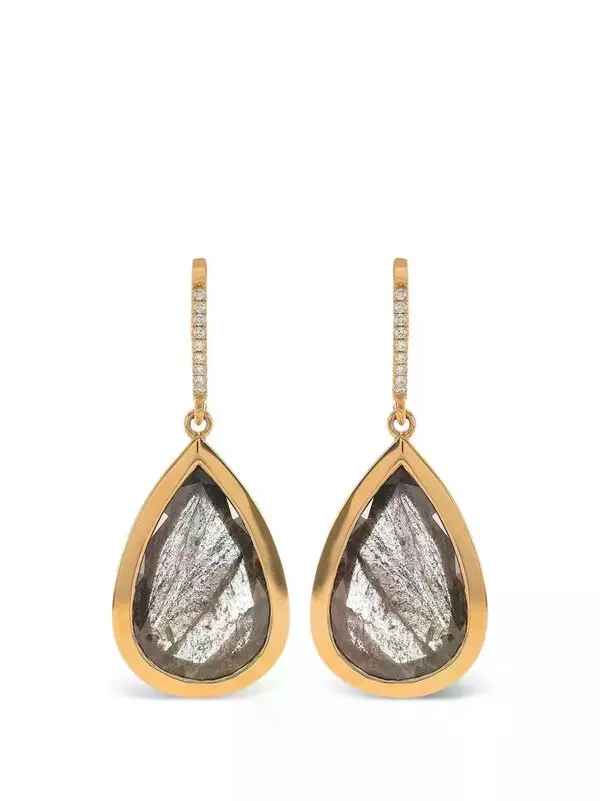 WITH LOVE Diamond Drop Earrings - Gold