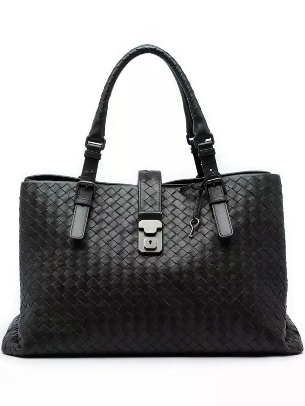 Bottega Veneta 2012-2026 Medium Nappa Intrecciato Roma Tote Bag - Black