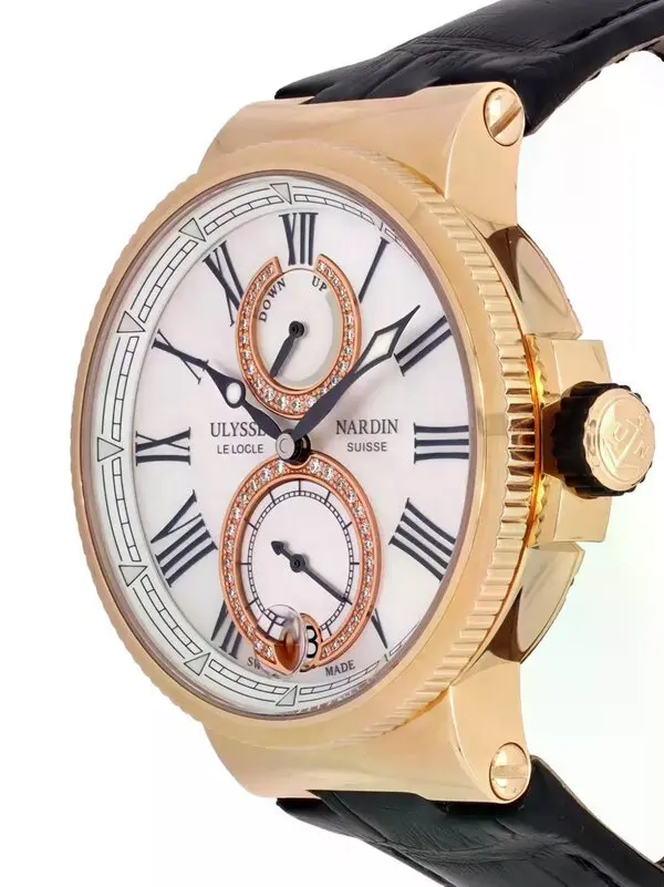 ULYSSE NARDIN Marine 39mm Watch With Diamond Embellishments