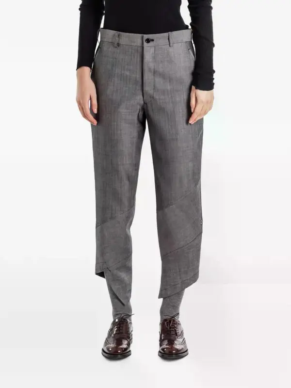 Comme Des Garçons Asymmetric-hem Tailored Trousers