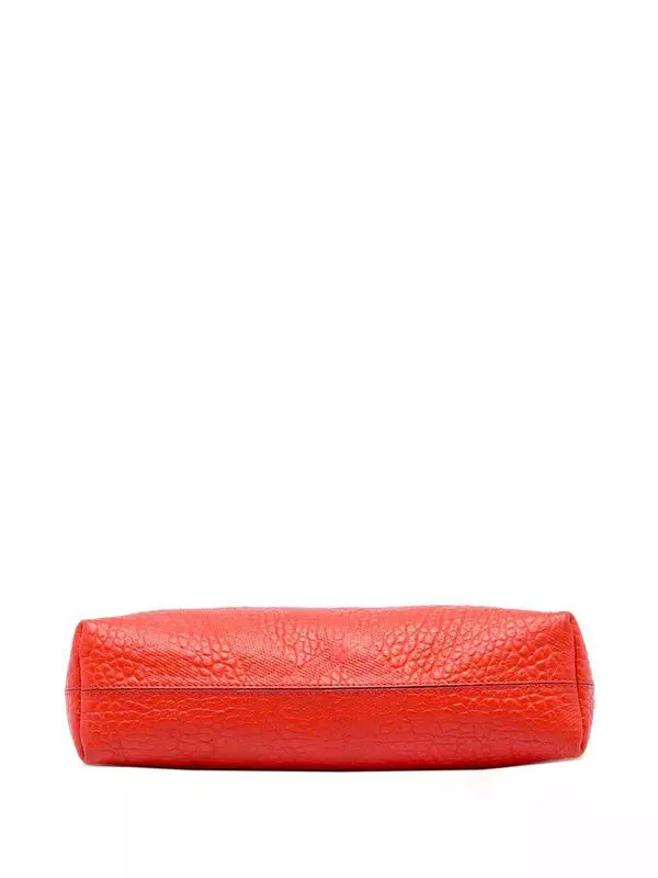 Burberry 2000-2017 Small Grain Check Embossed Leather Chichester Crossbody Bag