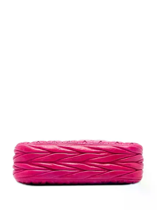 Miu Miu 2010-2026 Matelasse Nappa Lux Charm Shoulder Bag - Pink
