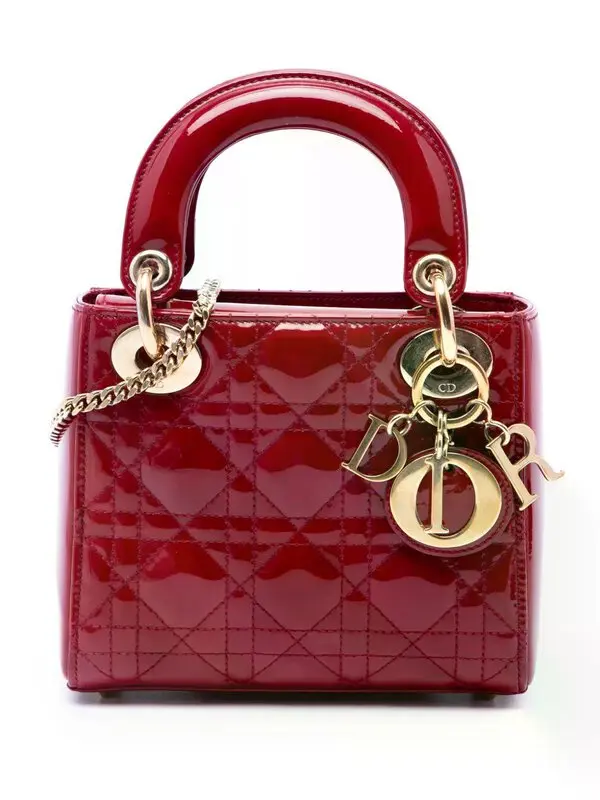 Dior 2017 Mini Patent Cannage Lady Satchel