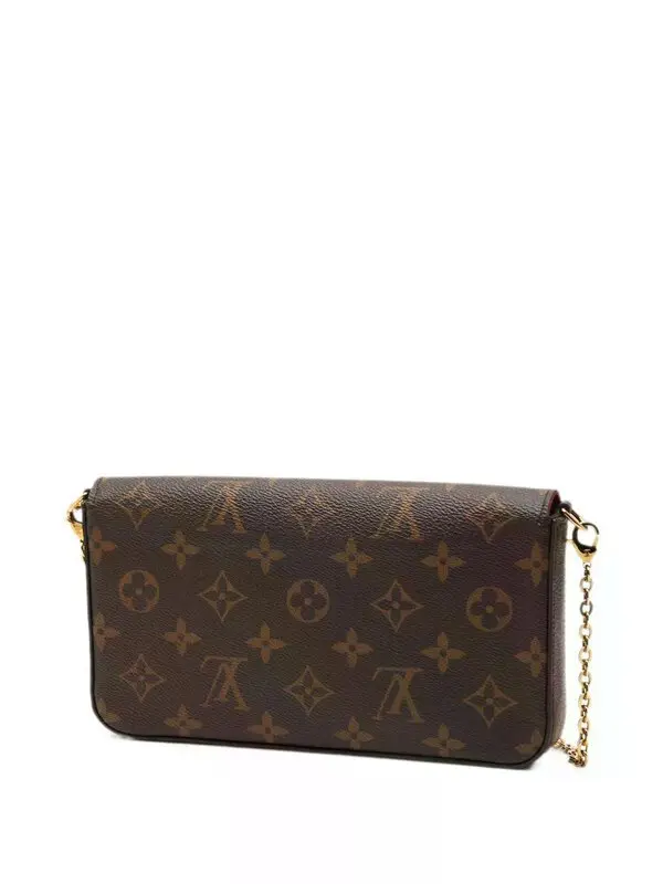 LOUIS VUITTON Monogram Pochette Felicie Crossbody Bag - Brown