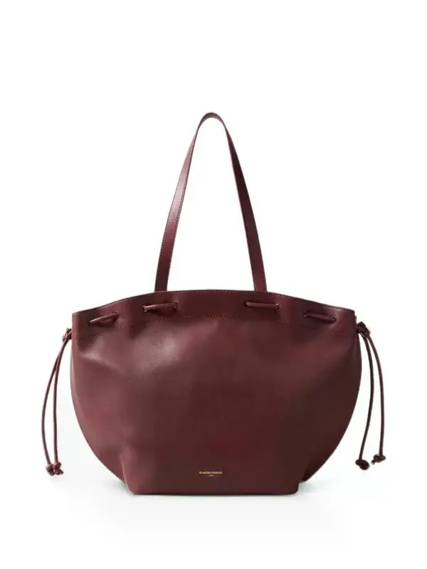 Claudie Pierlot Drawstring Leather Tote Bag