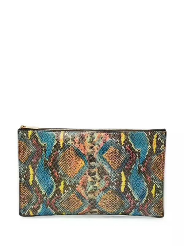 Stella McCartney Faux Python Clutch Bag