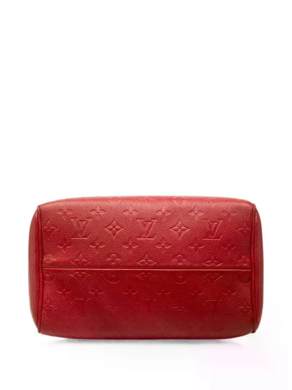 LOUIS VUITTON 2016 Monogram Empreinte Speedy Bandouliere 25 Satchel - Red