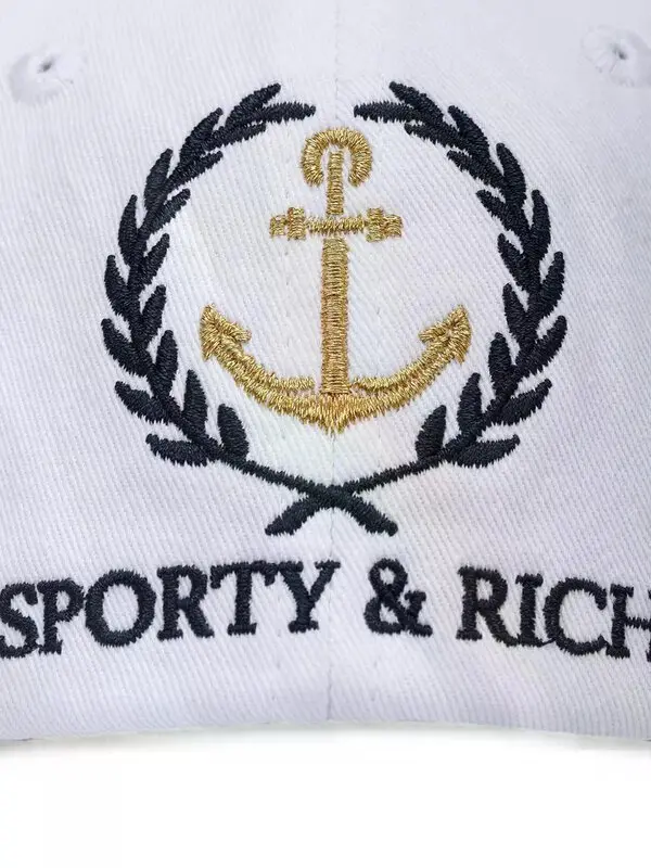 SPORTY & RICH Logo-embroidered Baseball Cap
