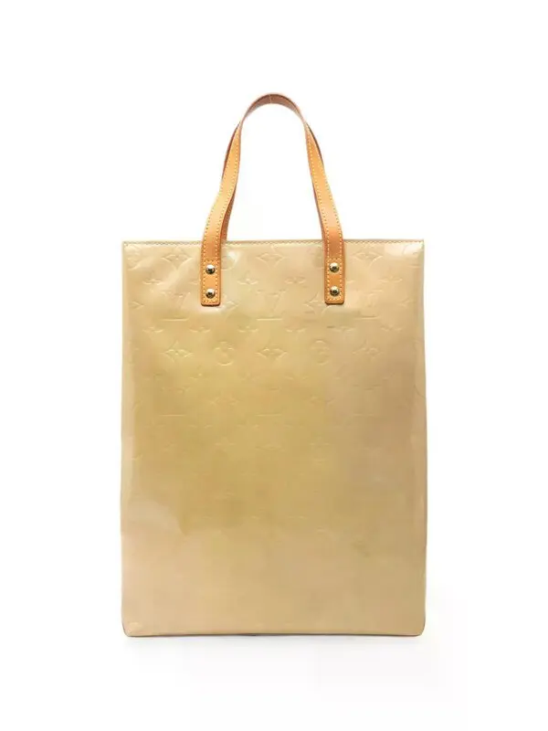 LOUIS VUITTON 2002 Monogram Vernis Reade Mm Tote Bag - Neutrals