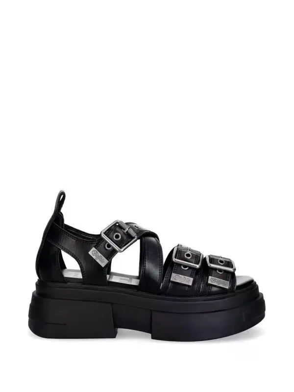 BUFFALO Bolt Buckle-strap Platform Sandals