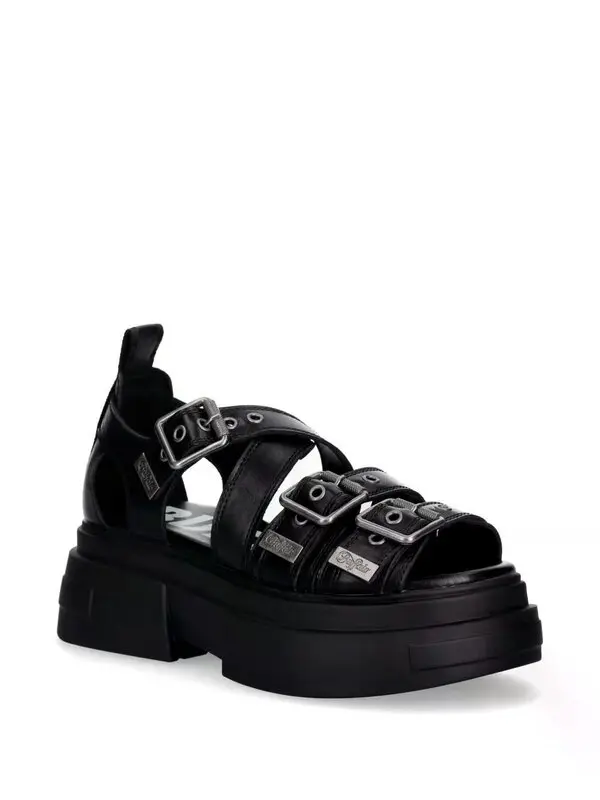 BUFFALO Bolt Buckle-strap Platform Sandals