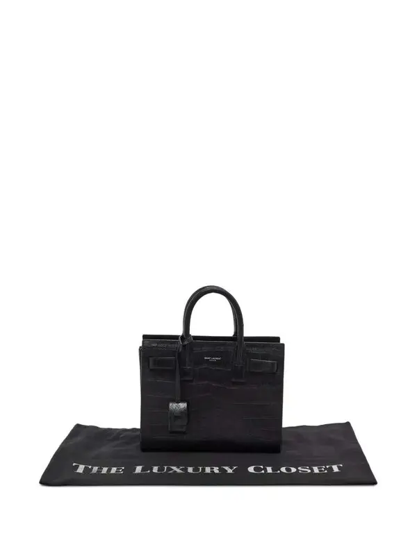 Saint Laurent Nano Sac De Jour Crocodile-effect Tote Bag