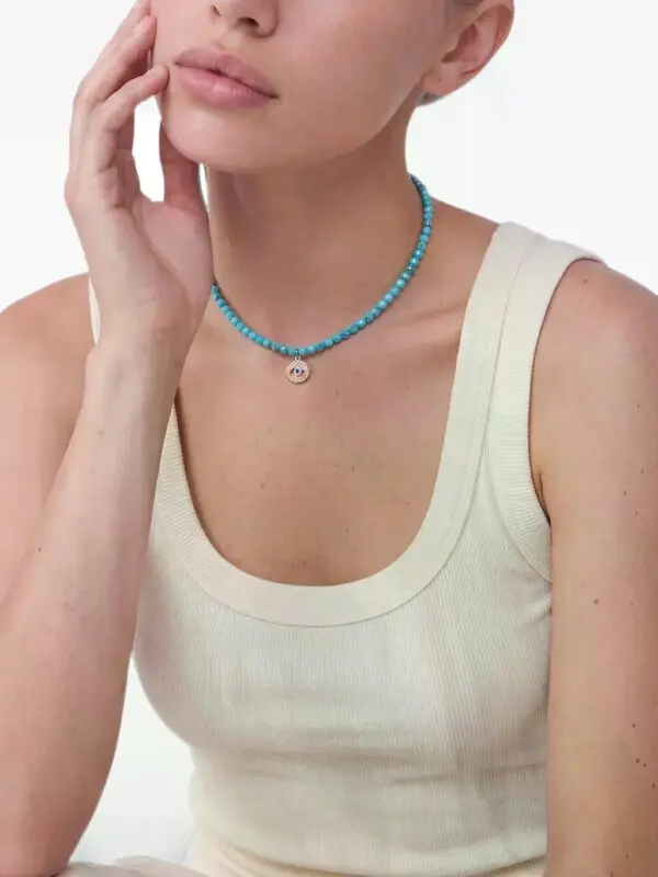 NIALAYA JEWELRY Evil-eye Turquoise Necklace