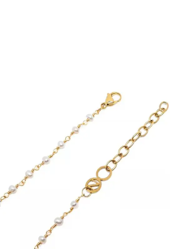 NIALAYA JEWELRY Evil Eye Pearl Pendant Necklace