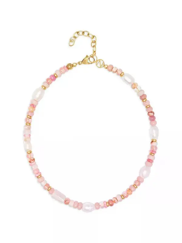 NIALAYA JEWELRY Beaded Pearl Necklace With -tone Hardware