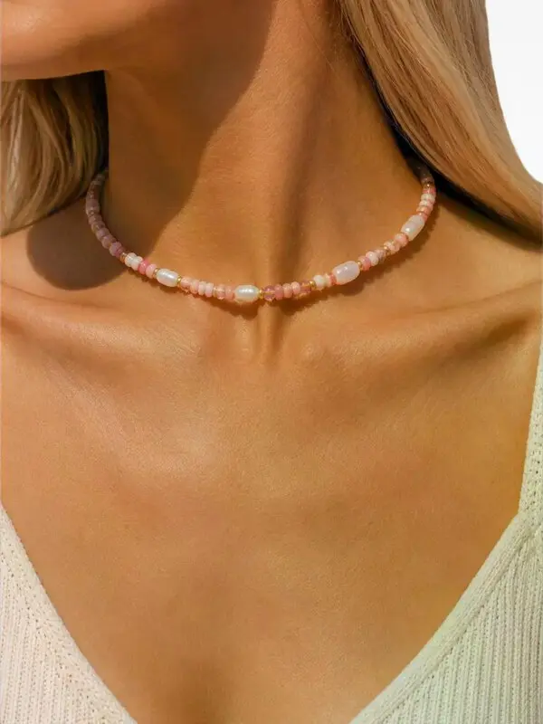 NIALAYA JEWELRY Beaded Pearl Necklace With -tone Hardware