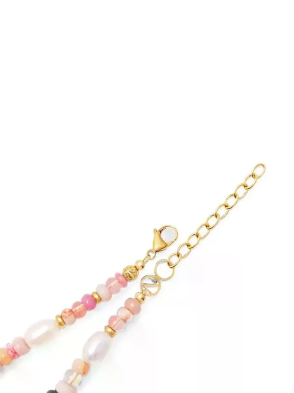 NIALAYA JEWELRY Beaded Pearl Necklace With -tone Hardware