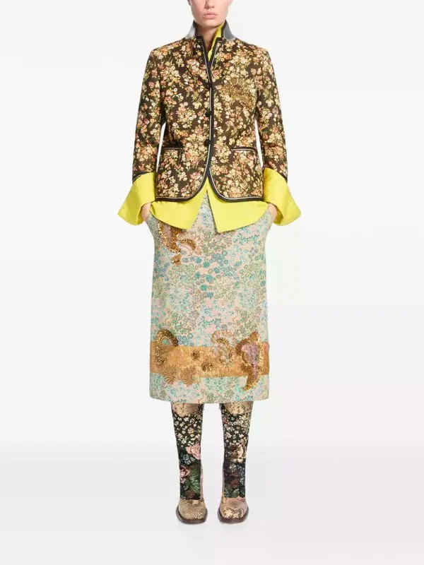 Dries Van Noten Boxy Floral Blazer