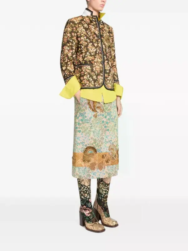 Dries Van Noten Boxy Floral Blazer