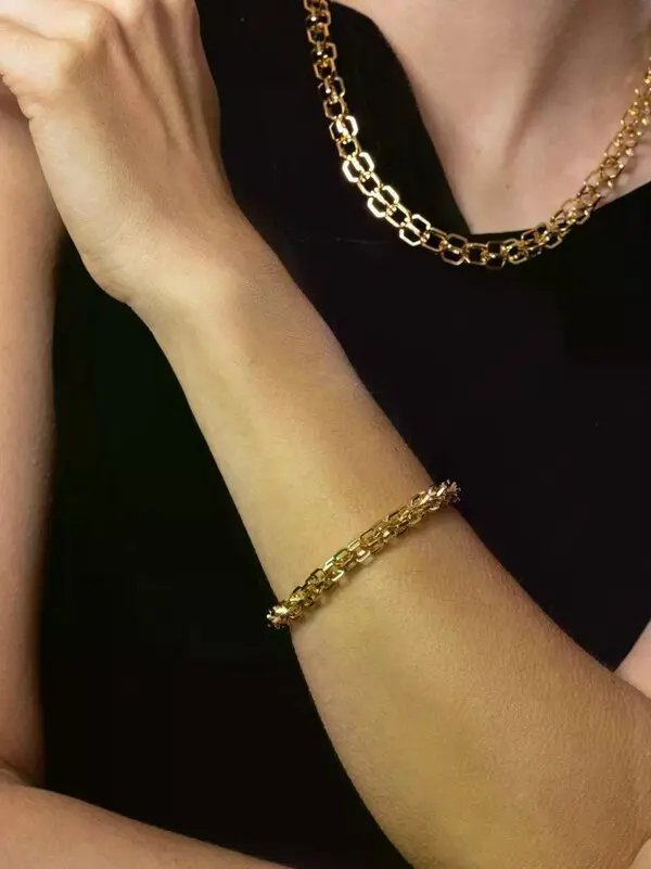 CADAR 18k Yellow Narrow Link Bracelet