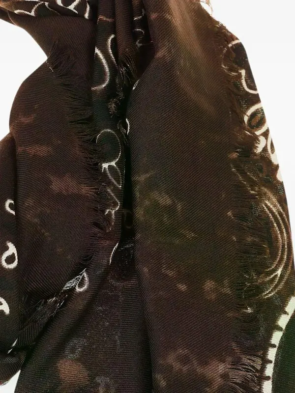 Destin Paisley-print Frayed-edge Scarf