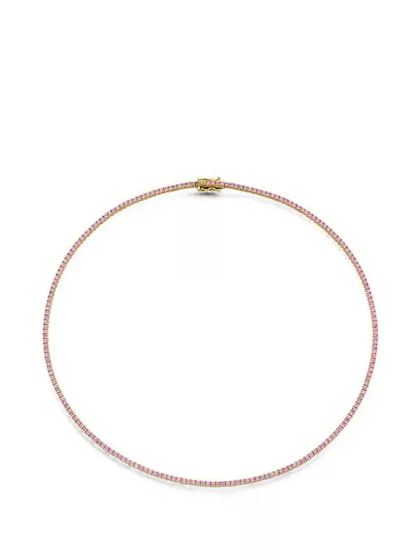 SYDNEY EVAN Sapphire Tennis Necklace - Gold