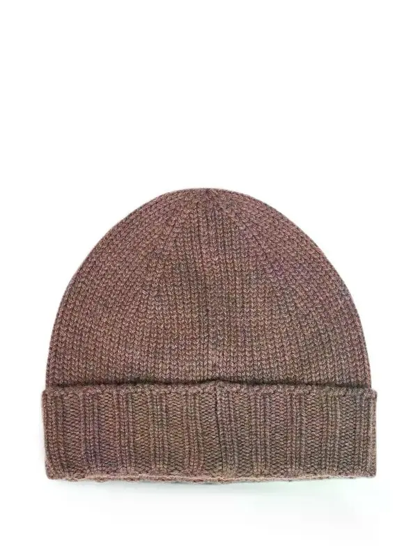 D4.0 Ribbed-knit Wool Beanie Hat