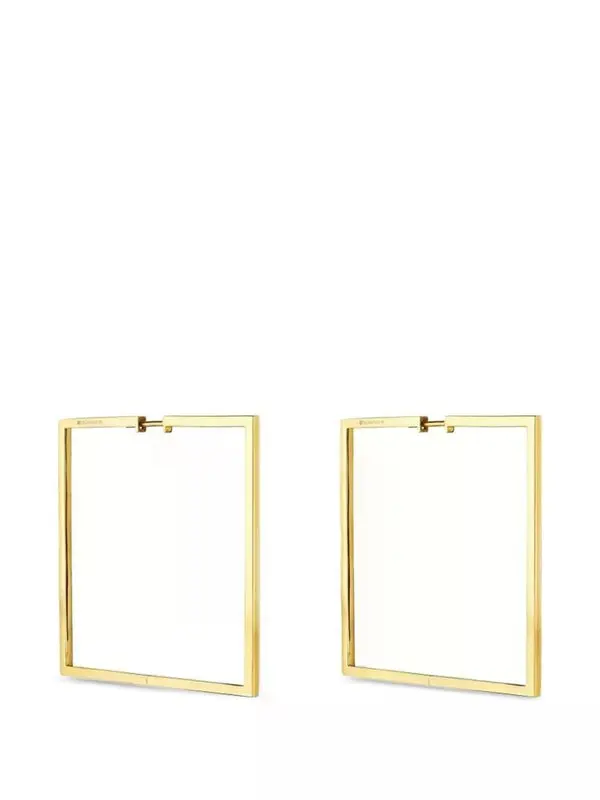 CADAR Foundation Square Hoop Earrings In 18k Yellow