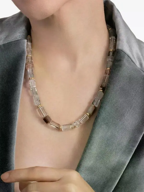 EDINA KISS Garden Quartz And Sapphire Beaded Necklace