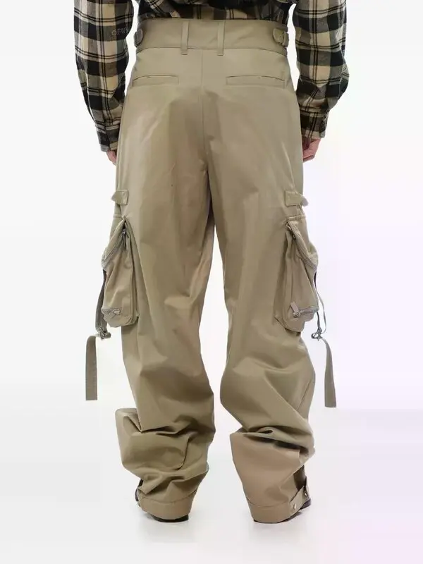 Off-White Cargo Trousers With Zipped Pockets