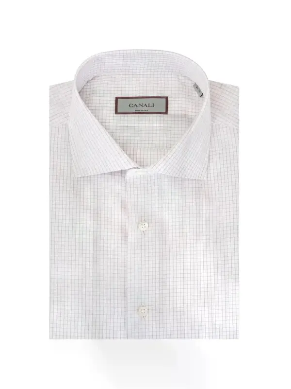 Canali Check-pattern Cotton Shirt