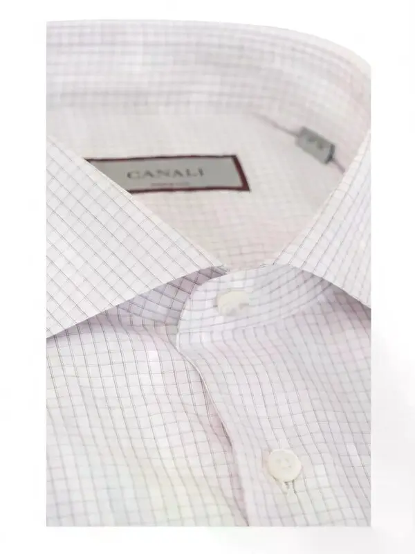 Canali Check-pattern Cotton Shirt