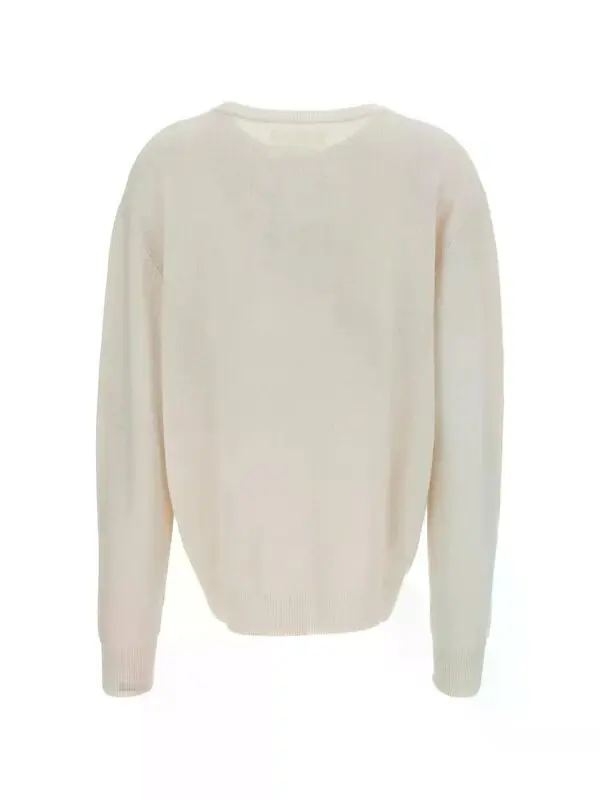 Extreme Cashmere V-neck Long Sleeve Sweater - Neutrals