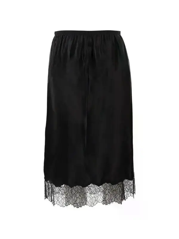 Carven Lace-trimmed Wool Skirt