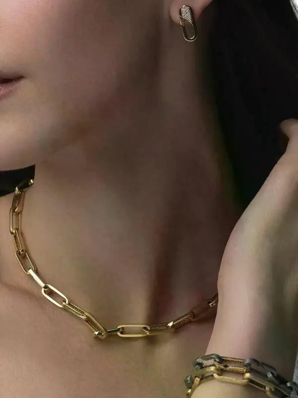 BIZZOTTO GIOIELLI 18k Yellow Paperclip Link Necklace