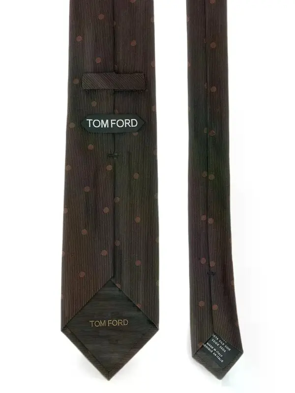 TOM FORD Polka Dot Ribbed Tie