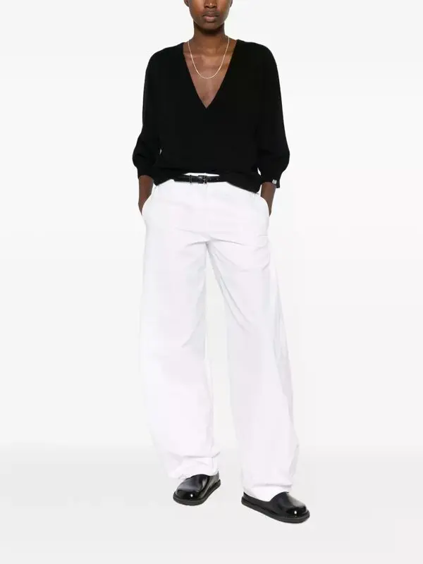 Extreme Cashmere V-neck Three-quarter Sleeve Sweater