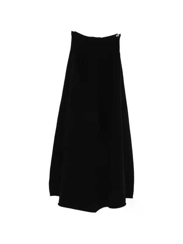 Extreme Cashmere Grace Short Knitted Maxi Skirt - Black