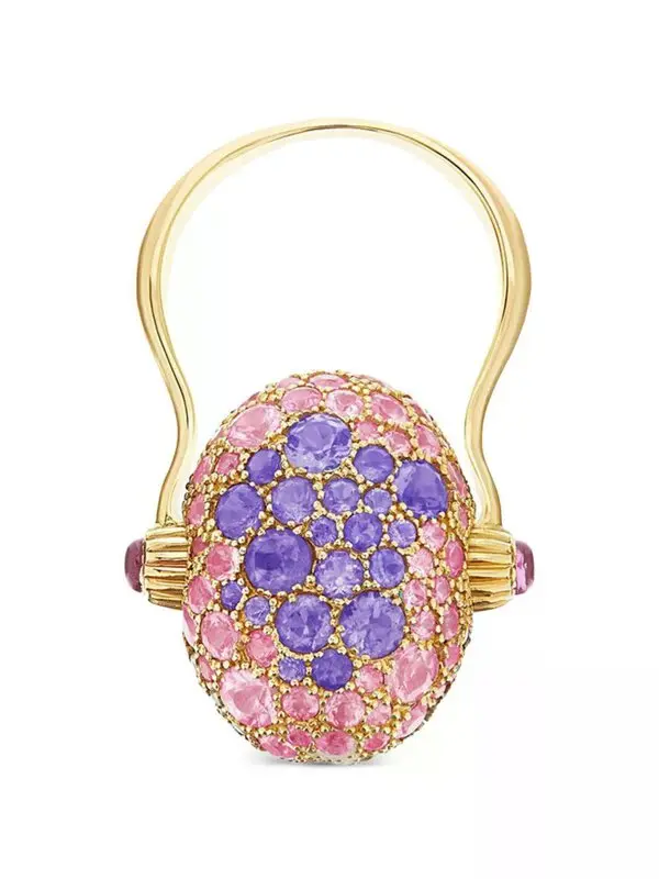 NANIS Large Reverse Double Face Multi-stone Ring - Gold