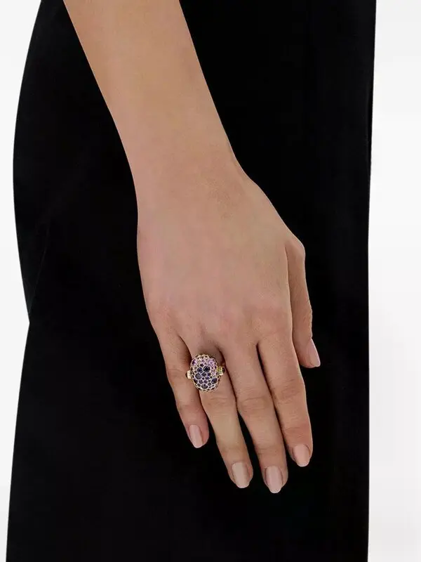 NANIS 18k Yellow Multi-stone Reversible Ring