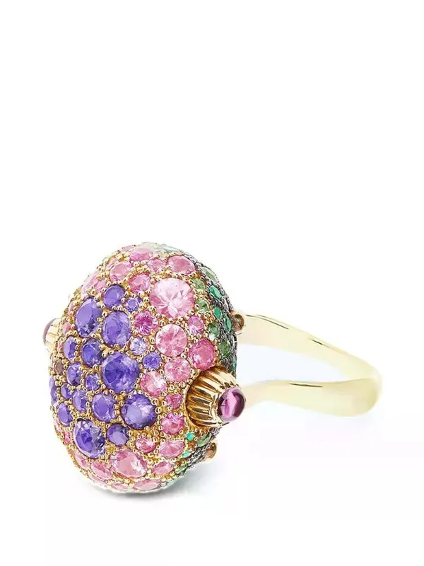 NANIS 18k Yellow Multi-stone Reversible Ring