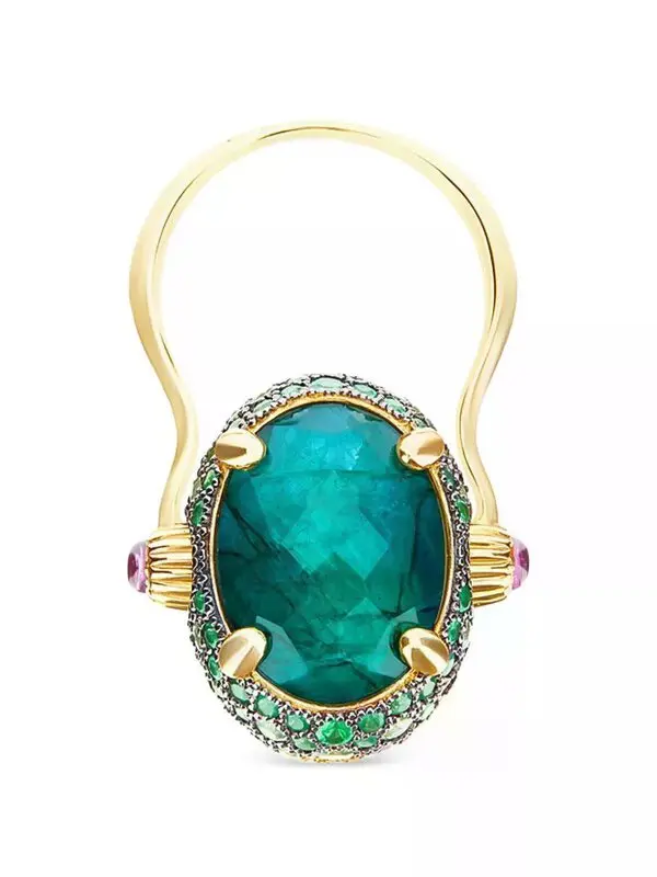 NANIS 18k Yellow Multi-stone Reversible Ring