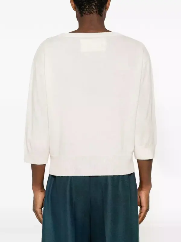 Extreme Cashmere Cashmere V-neck Three-quarter Sleeve Sweater