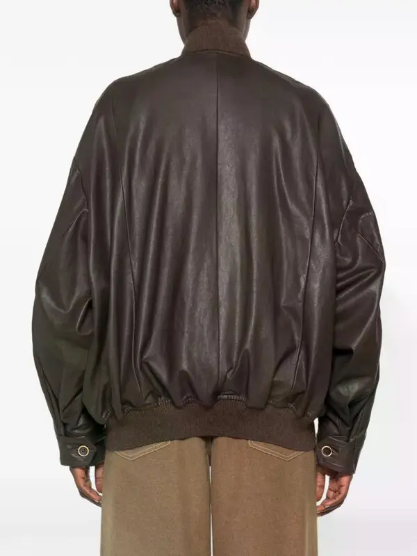 UMA WANG Asymmetrical Leather Jacket