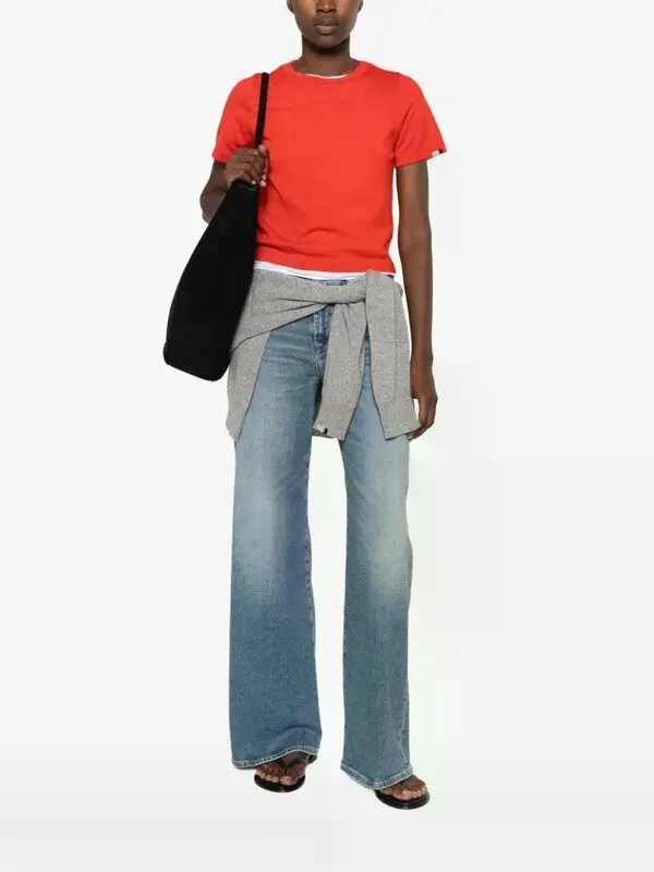 Extreme Cashmere Tina Cropped Short-sleeve T-shirt