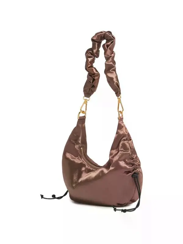 Marni Smocked Toggle-secured Shoulder Bag - Brown
